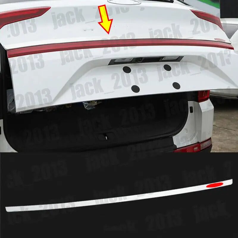 Для Hyundai Santa Fe 2019-2022 нержавеющая задняя дверь багажника, накладка на крышку багажника