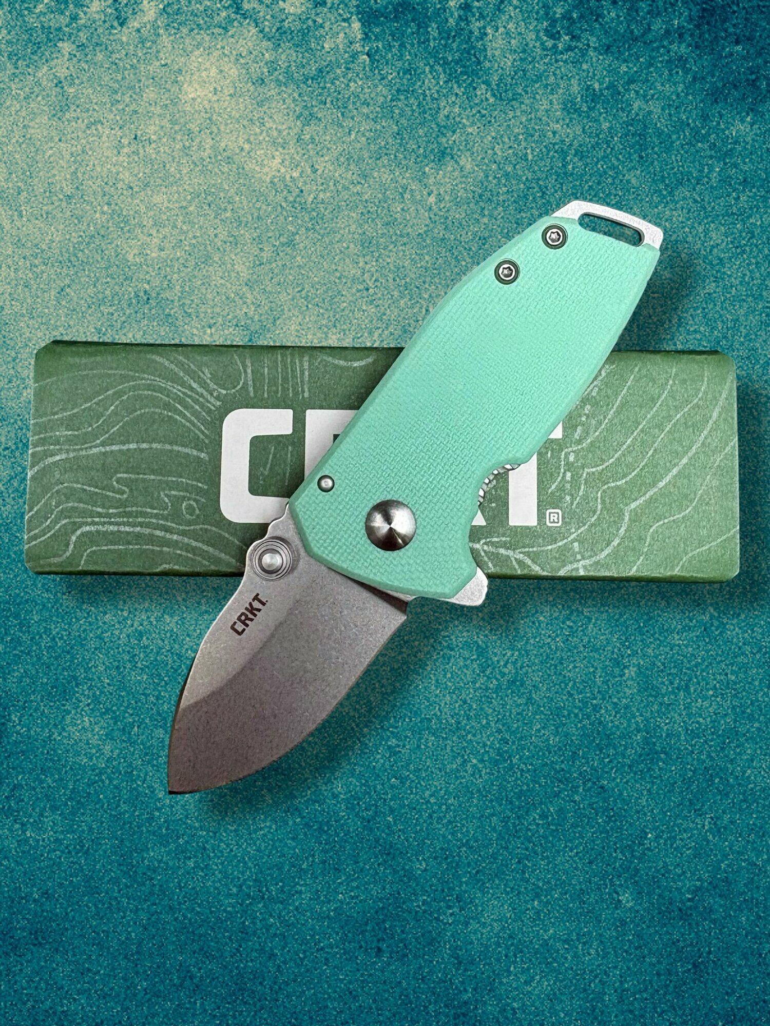 Складной нож CRKT Squid Compact Frame Lock Aqua, 2485B