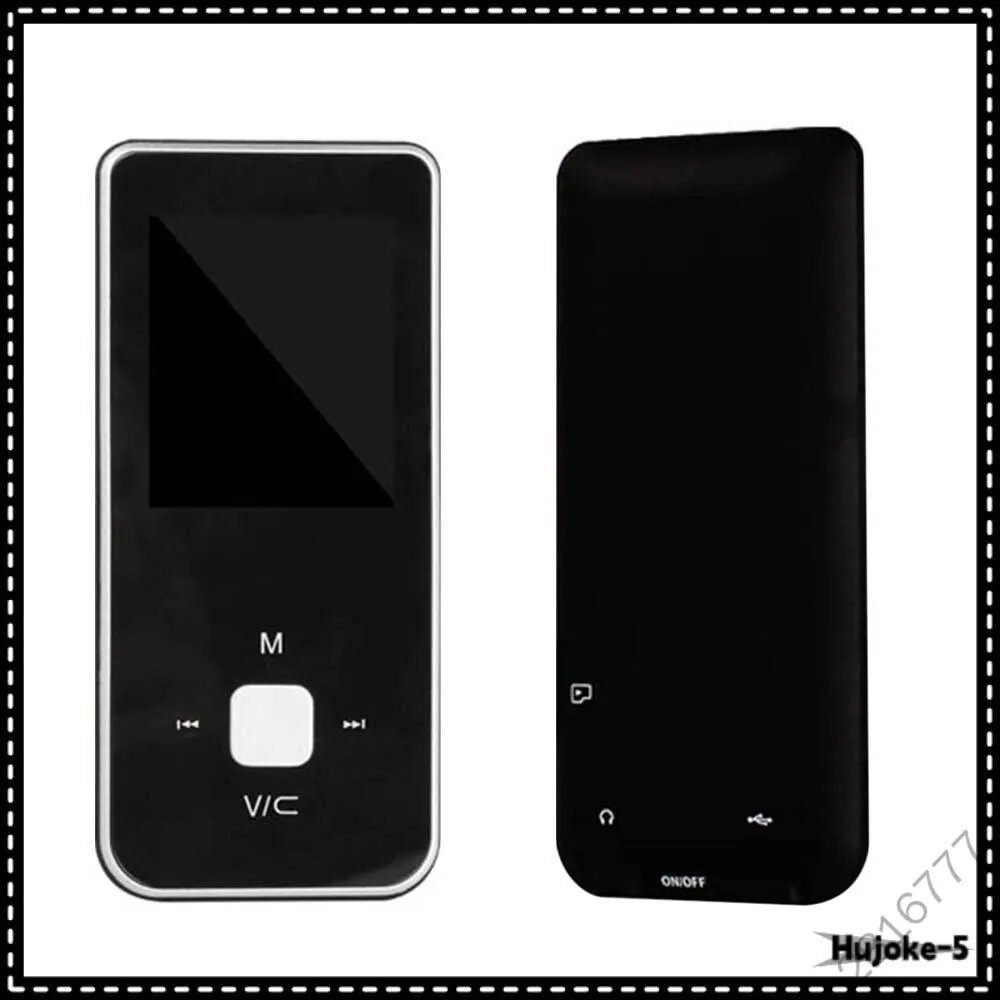 MP3-плеер для воспроизведения музыки и видео, черный, с FM-радио и диктофоном