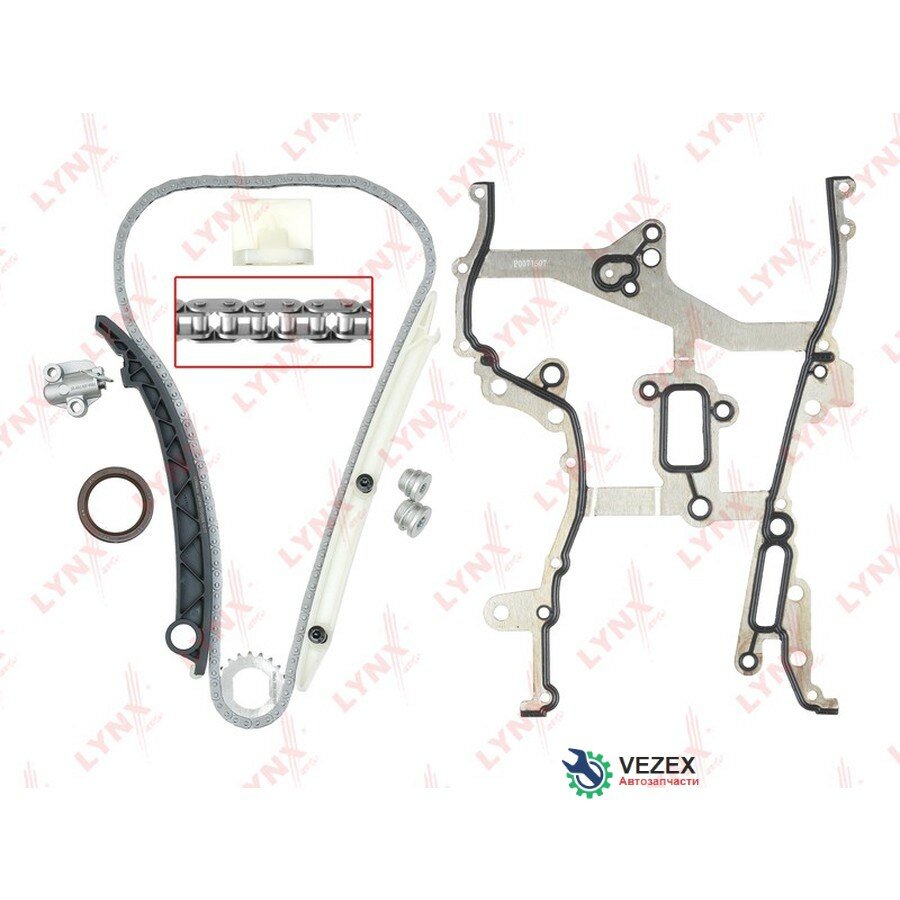 LYNXAUTO TK0011 Комплект цепи ГРМ Chevrolet Aveo (T300) 11- / Opel Astra J 09- / Mokka 13- / Meriva B 10- / Corsa D 10- / Adam 12- A12XEL, A12XER, A14XEL, A14XER, A14NEL, A14NET