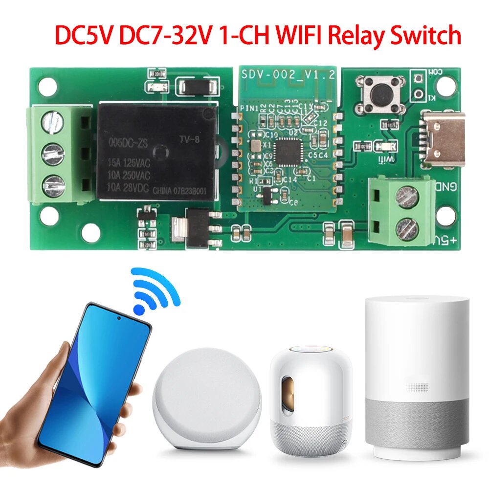 DC 5V Pro Bluetooth WiFi реле модуль — фото 1