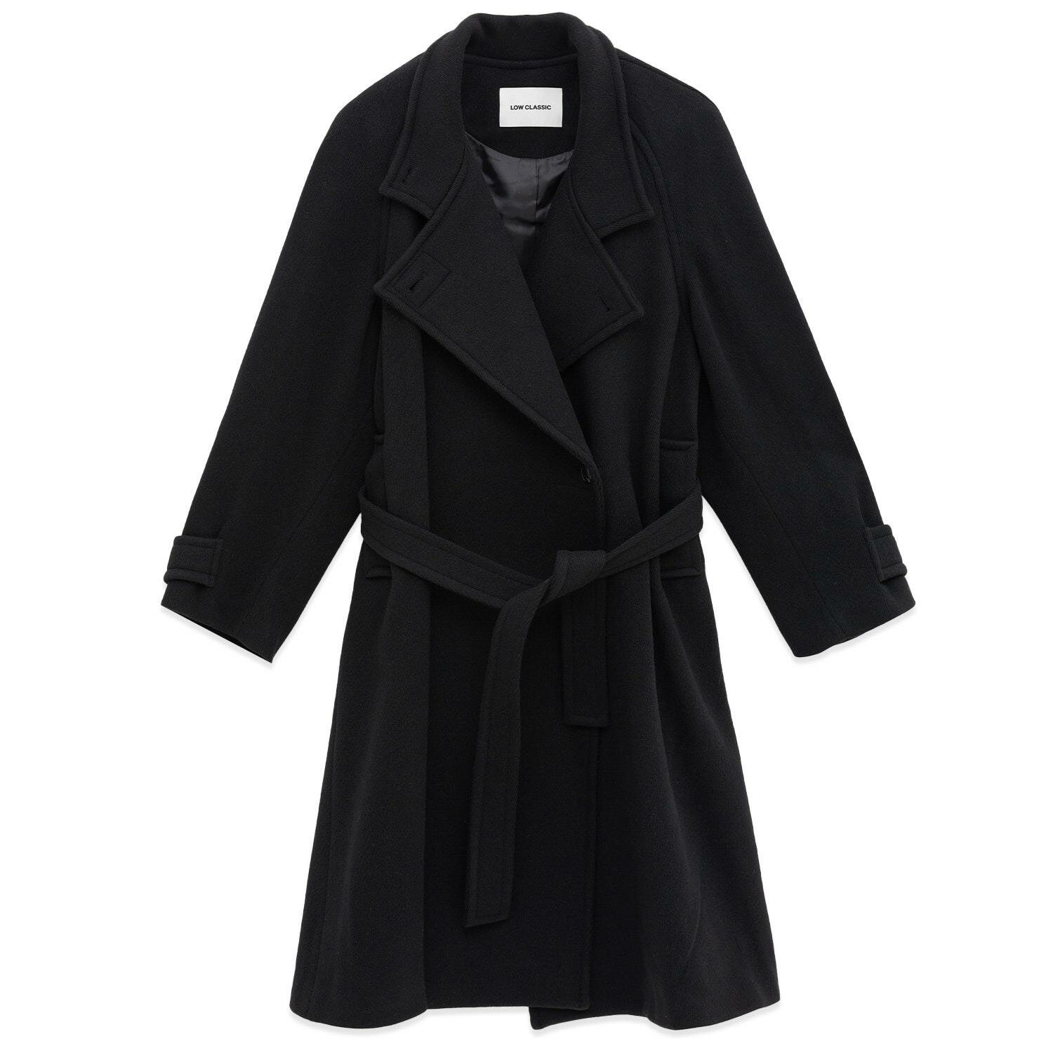 Пальто Пальто Low Classic Soft Wool Twill Wrap Coat