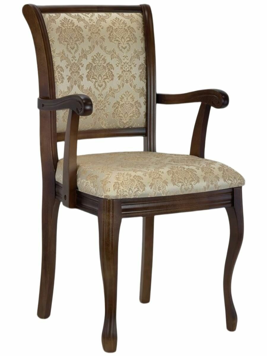 Стул для кухни и гостиной деревянный с подлокотниками MONCEAU.