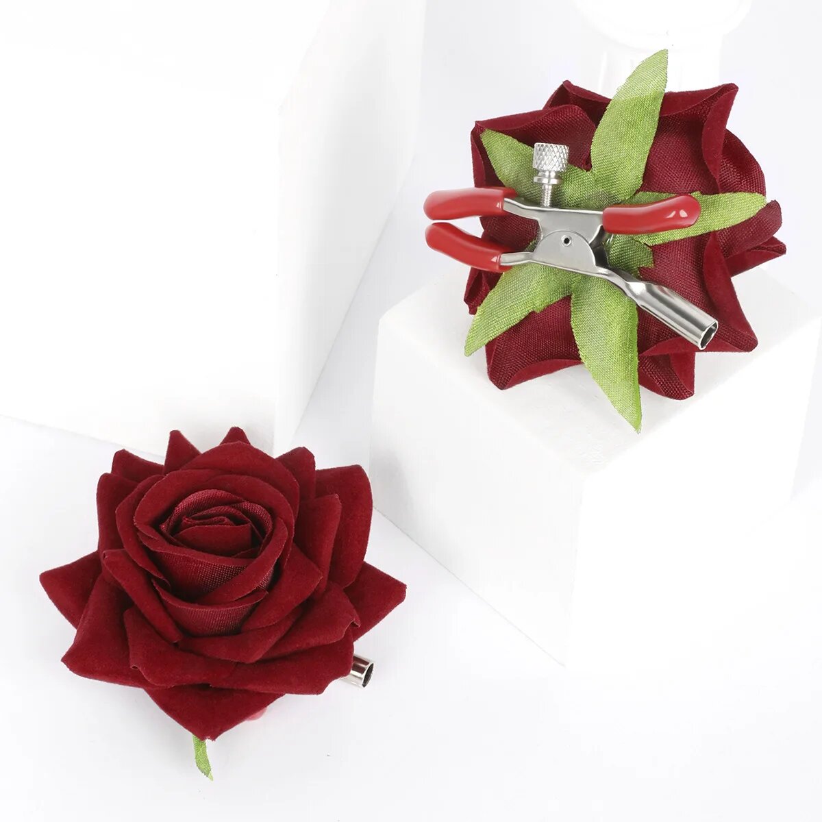 Новая анальная пробка с цветком розы, металлические анальные пробки, стимулятор, Nipple Clamps