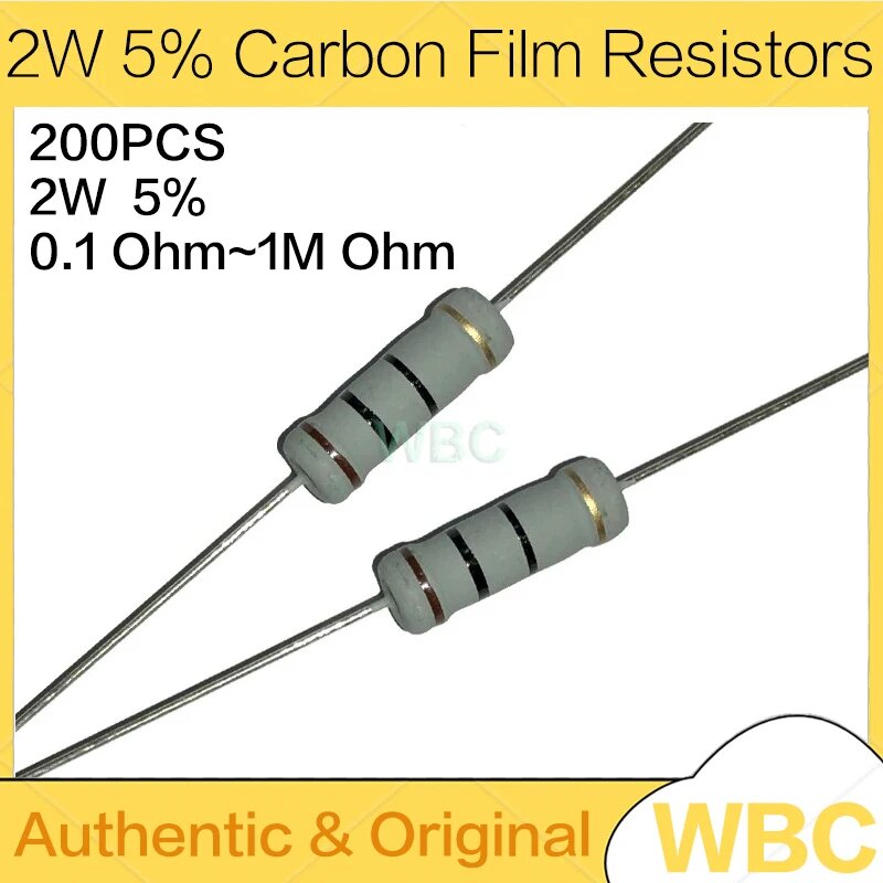 Резистор углеродный 0.1-1M Ом 2Вт 5% 7.5 Ohm