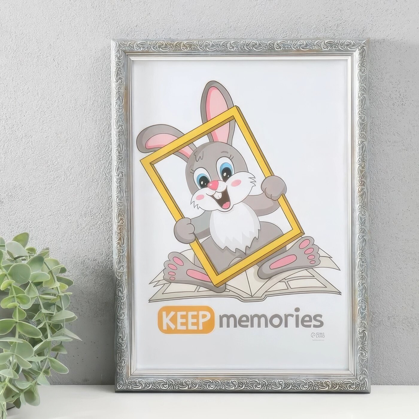 Фоторамка "Винтаж" Keep memories, пластик, 21х30 см, цвет морозное серебро, 10092887