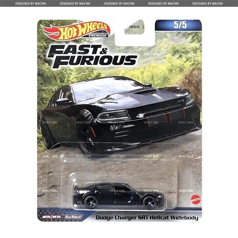 Машинка коллекционная Hot Wheels HNW46 Fast and Furious DODGE CHARGER SRT HELLCAT WIDEBODY.