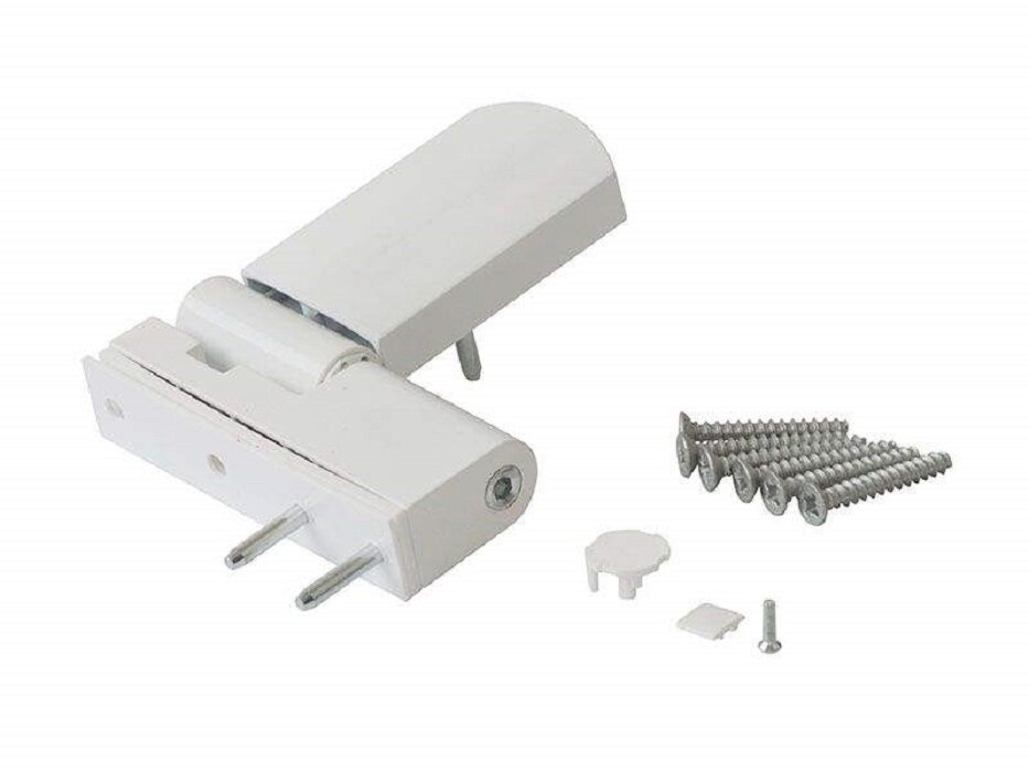 Петля дверная для пластиковых, алюминиевых дверей AT27 до 140 кг цвет: Белый