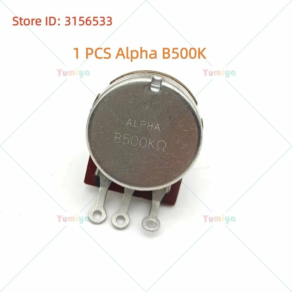 1 ШТ. Большой потенциометр Alpha B500K для электрогитары и баса