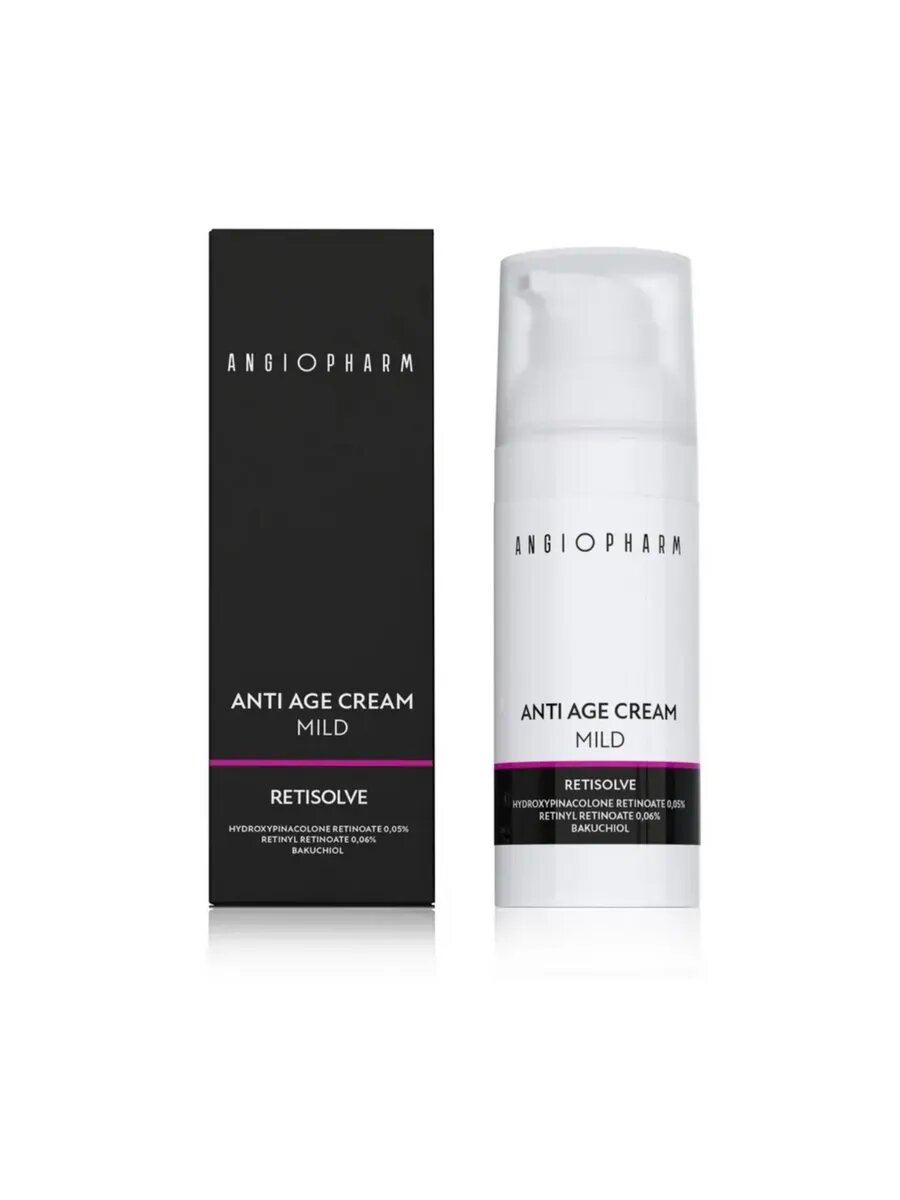 Ночной крем Ангиофарм MILD, омолаживающий, для всех типов кожи, 50мл