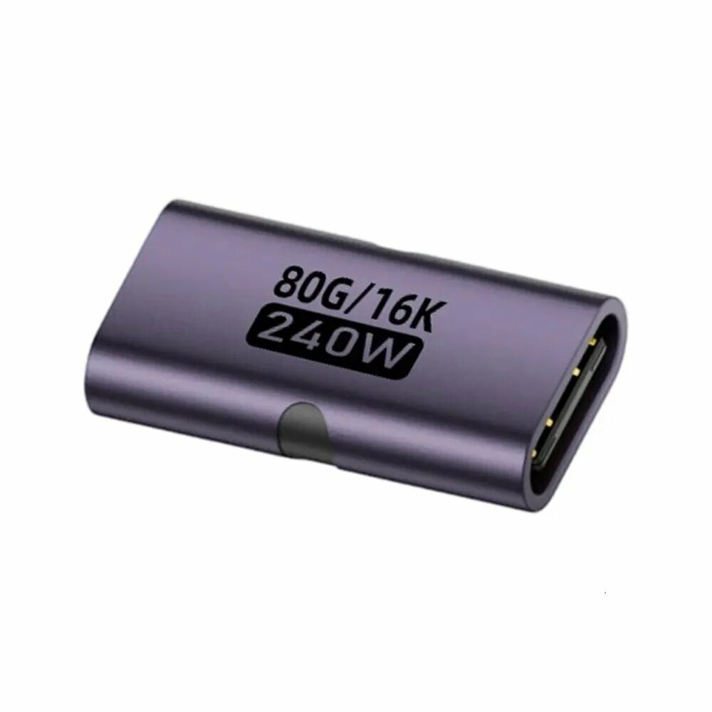Адаптер USB C женский женский, Серо-пурпурный
