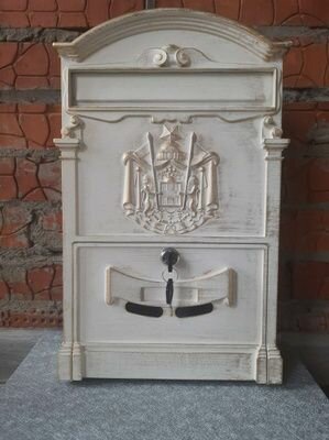 Ящик почтовый аллюр №4010B Белый антик