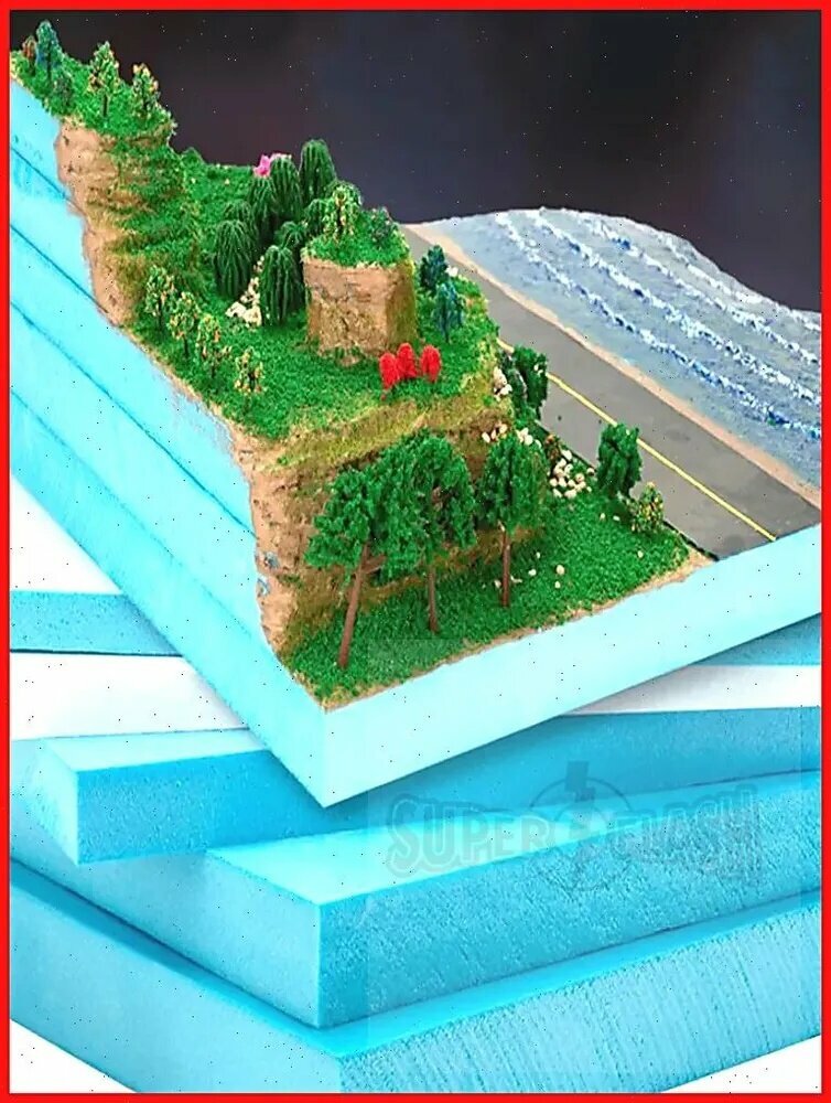 Пенопластовая доска для макетов 30x20x2.7см