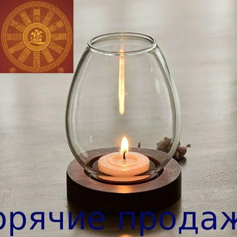 Подсвечник "Деревянный рисунок", 1 шт