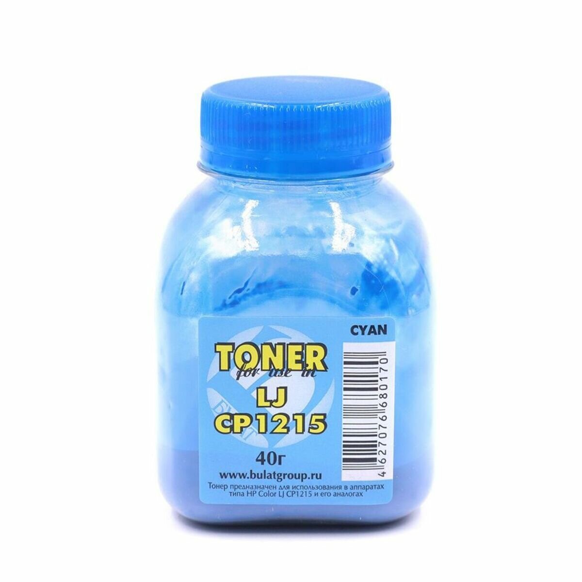 Тонер булат HP Color LJ CP1215, Color LJ M251 (Голубой, банка 40 г)
