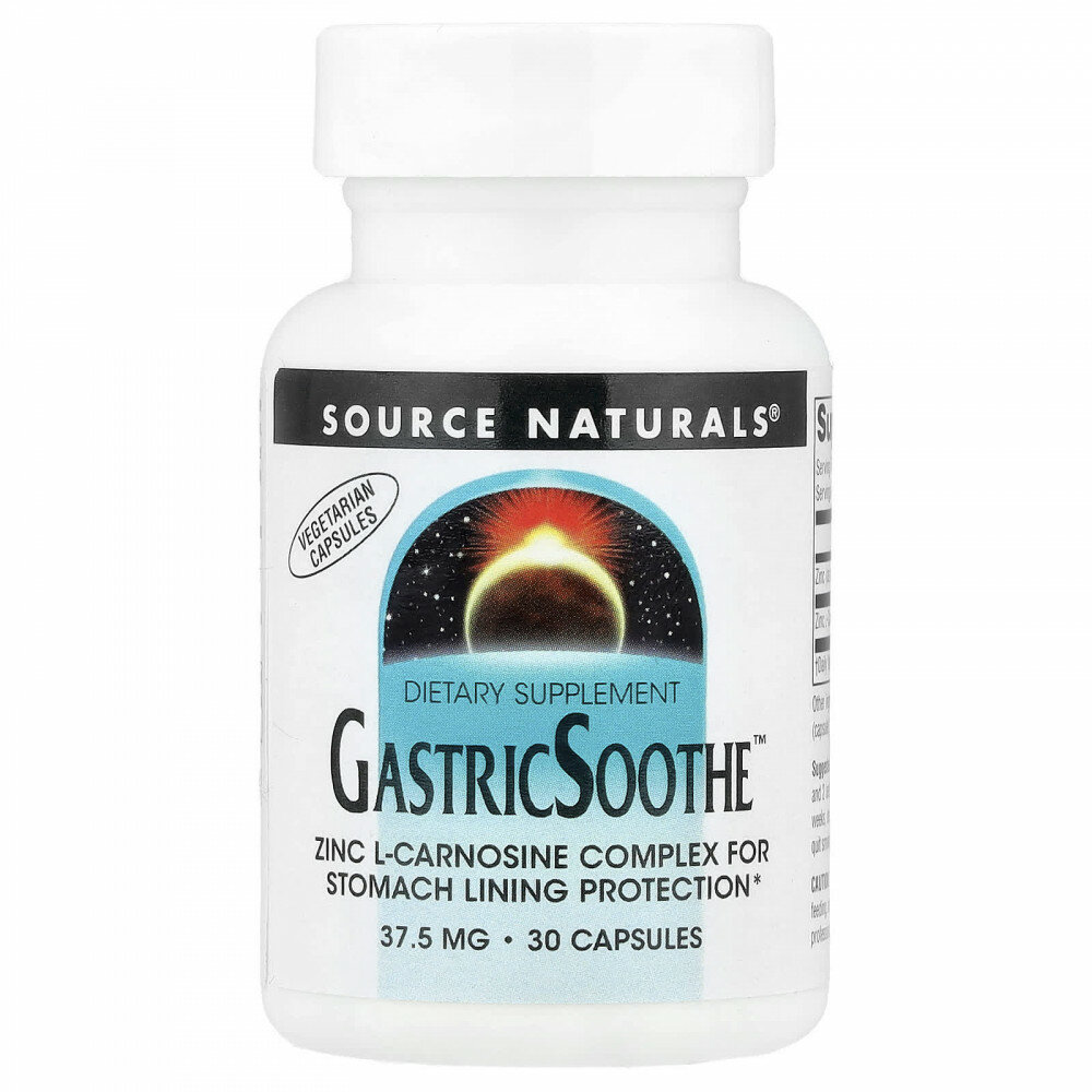 Source Naturals, GastricSoothe, 37,5 мг, 30 капсул