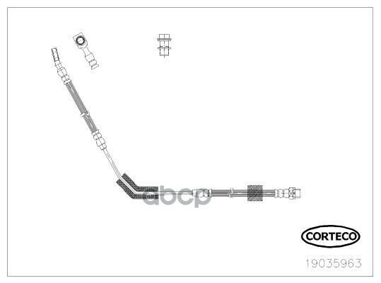 Тормозной шланг задний R LAND ROVER Range Rover III 02-> Corteco арт. 19035963