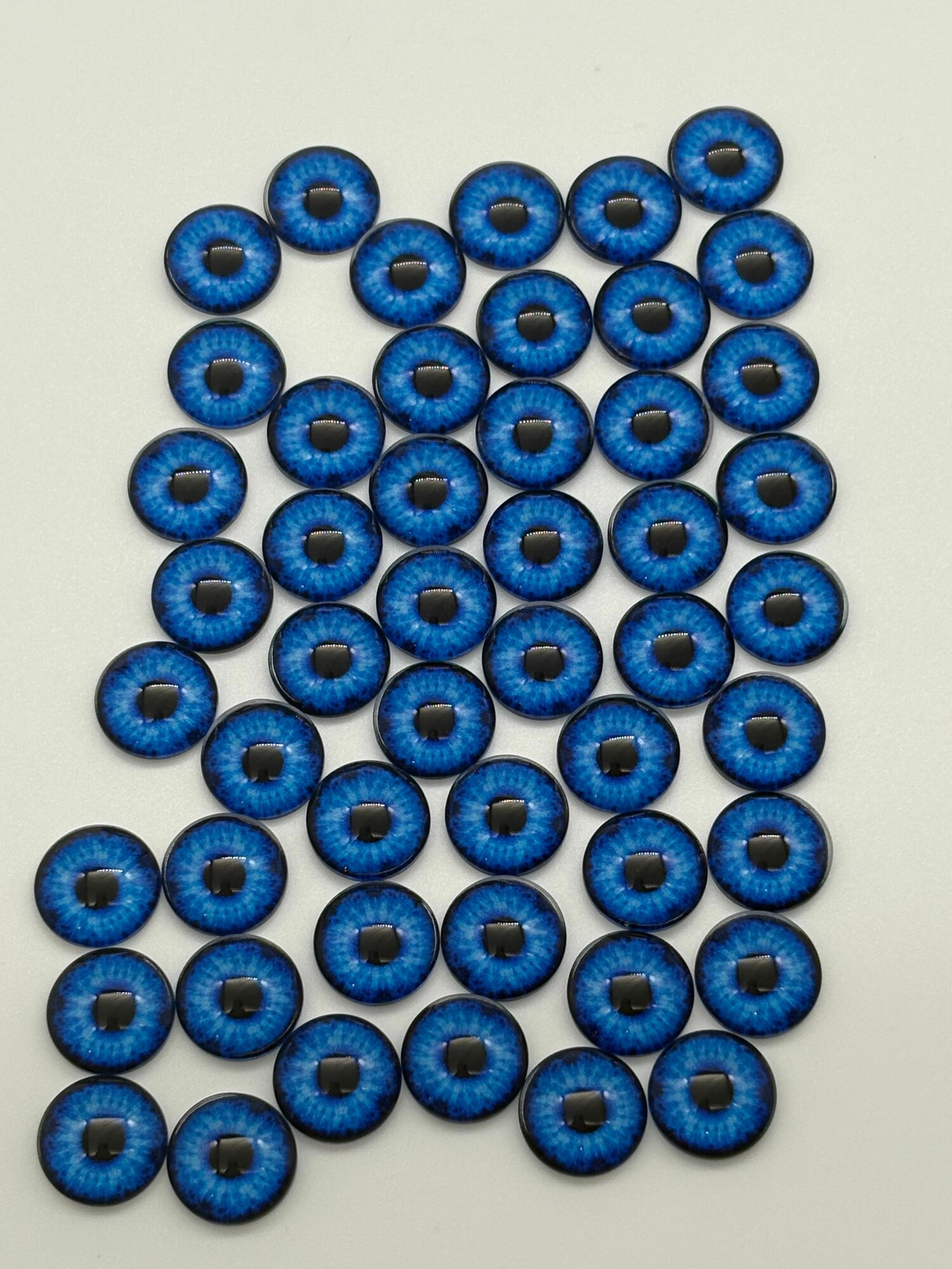 Набор стеклянных глазок, 50шт, 6 мм, стеклянные глазки для игрушек