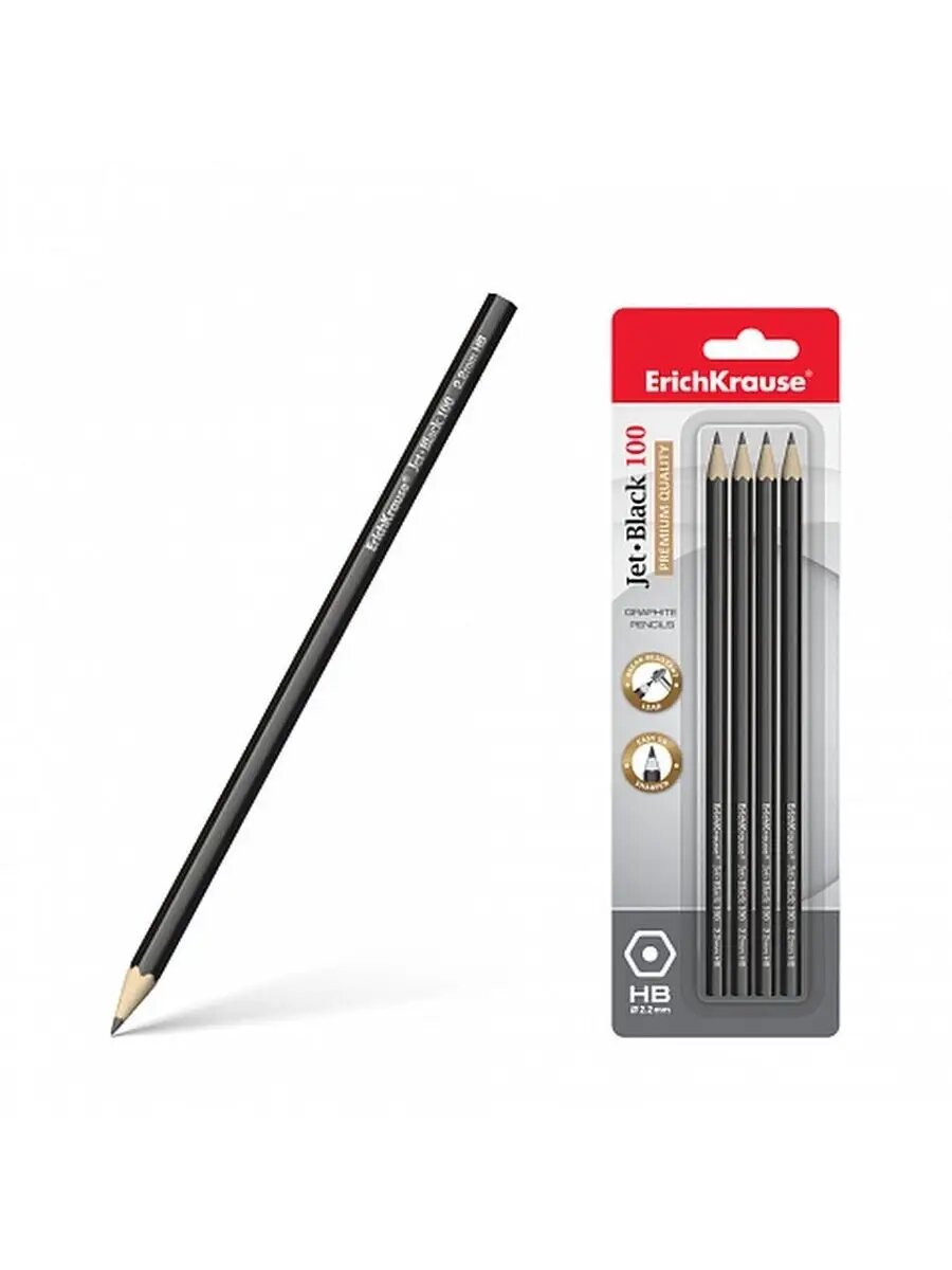 Чернографитный шестигранный карандаш ErichKrause