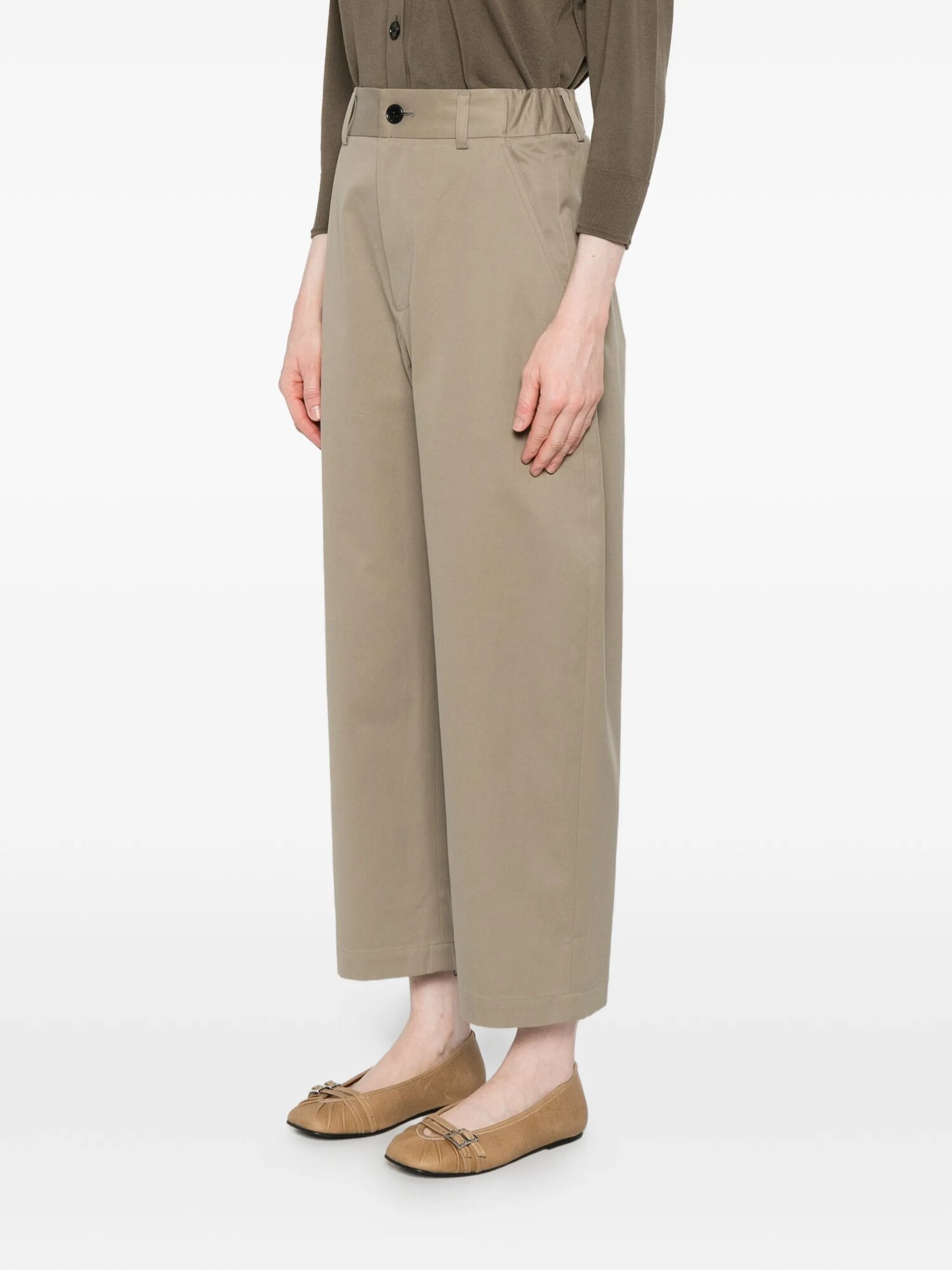 Брюки nicholson & nicholson Elasticated trousers, размер 38, зеленый, — фото 1
