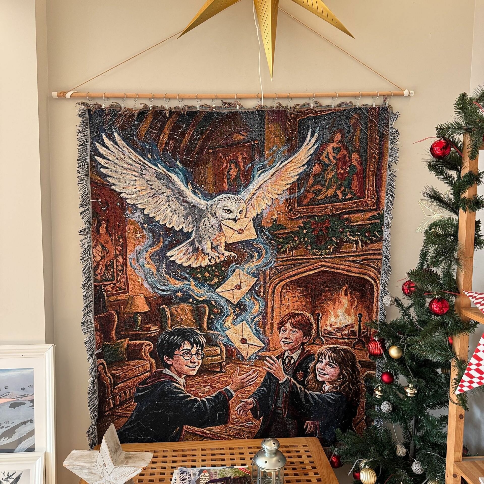 Одеяло с изображением совы Хедвиг из серии Гарри Поттер 130 x 160cm