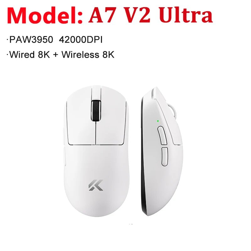 Беспроводная мышь MCHOSE A7 V2 Ultra Белая