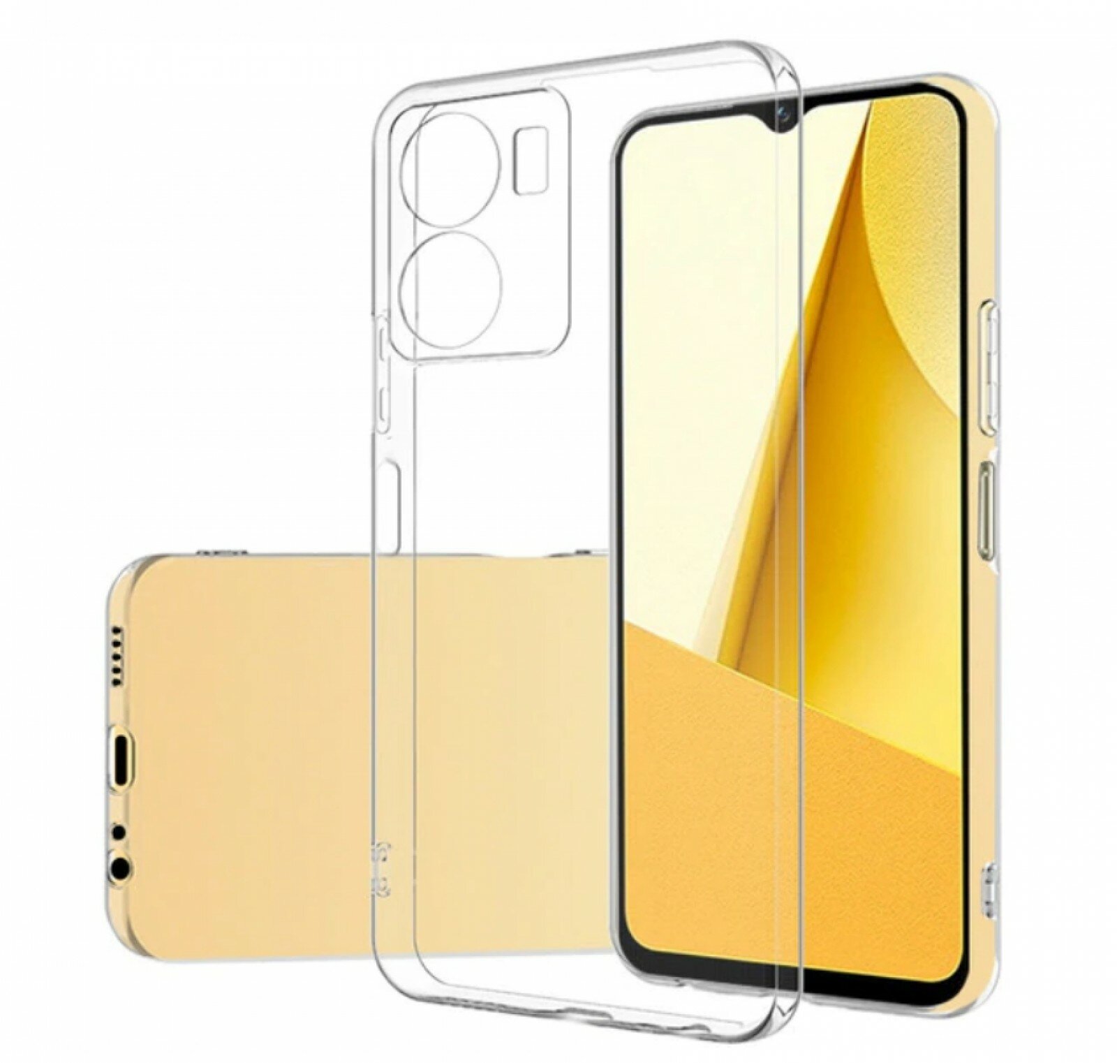 Чехол-бампер MyPads Tocco для Vivo S15 Pro и V25 Pro прозрачный с усиленной защитой углов