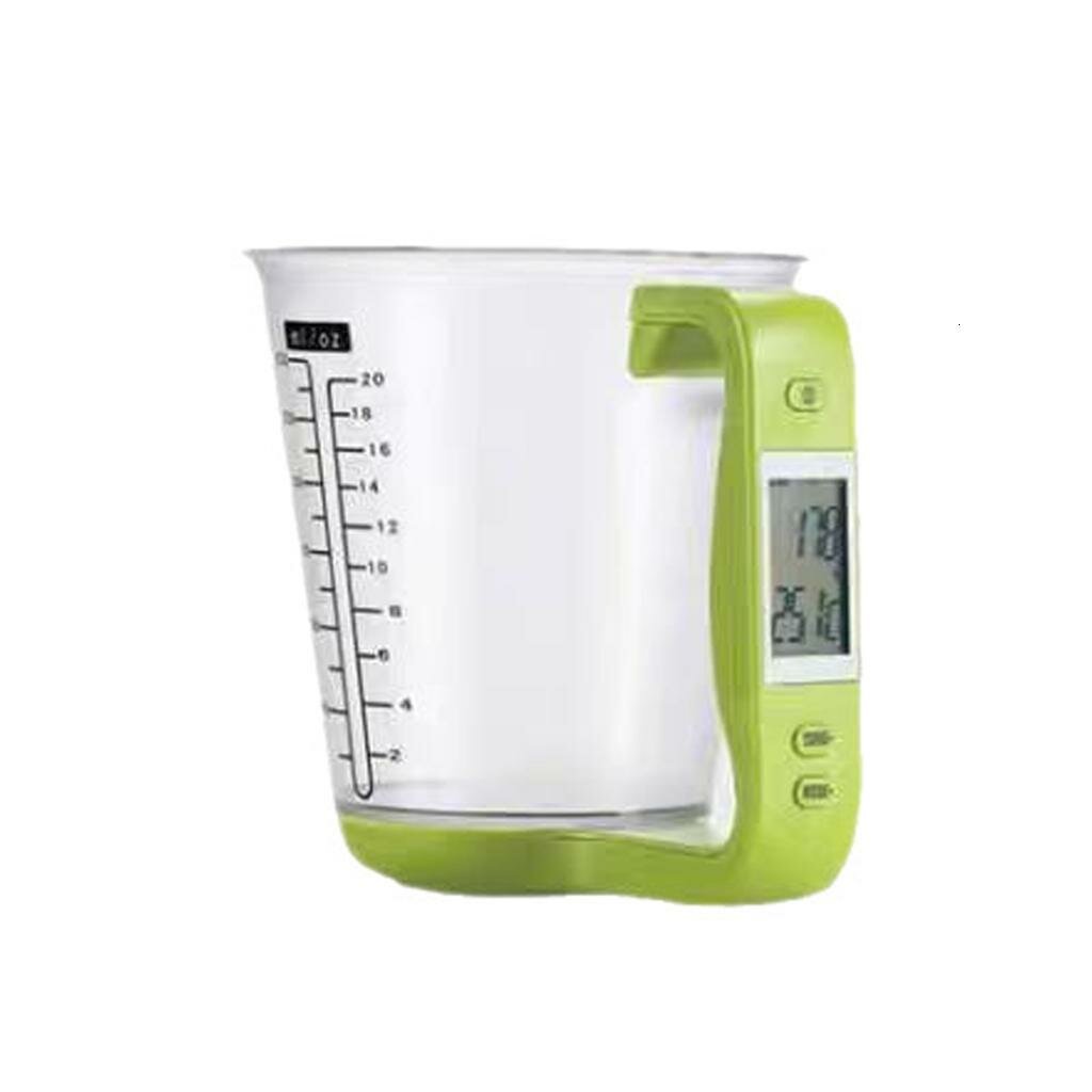 Электронные кухонные весы и мерный стакан, Зеленый