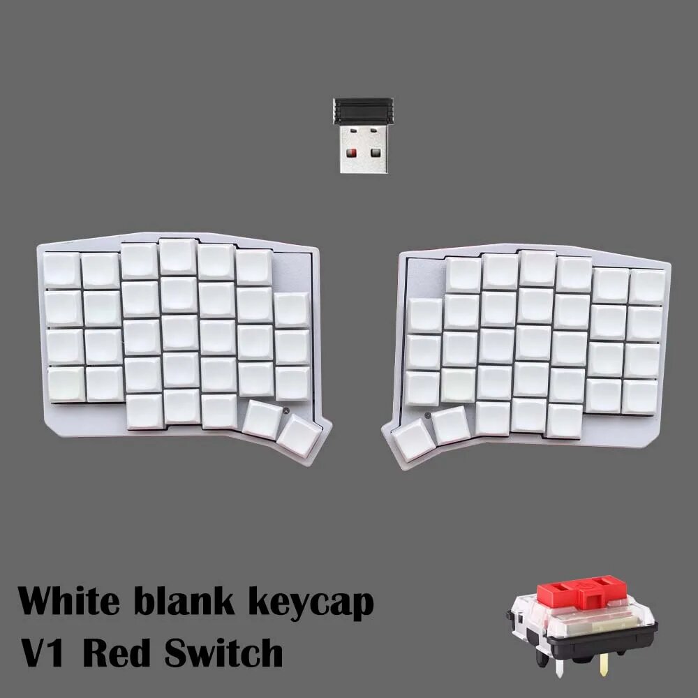 Механическая клавиатура Choc Sofle White Blank V1 red