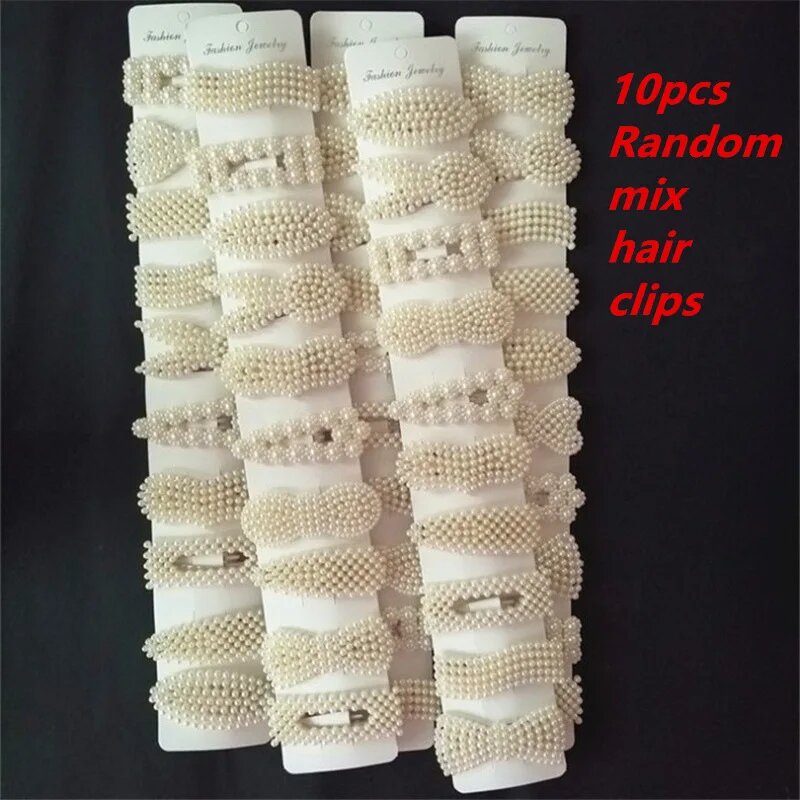 10 шт./лот корейские аксессуары для волос жемчужные заколки для волос Интернет знаменитости заколки для волос женские заколки для волос корона ювелирные изделия Дамская заколка