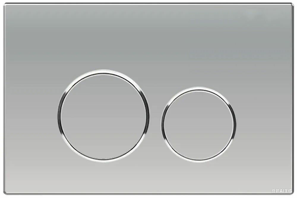 Кнопка смыва для инсталляции Geberit Sigma 20(для скрытого бака Geberit Duofix Sigma UP300/UP320) двухкнопочная, серебристый, с хромированными глянцевыми кольцами (пластик)