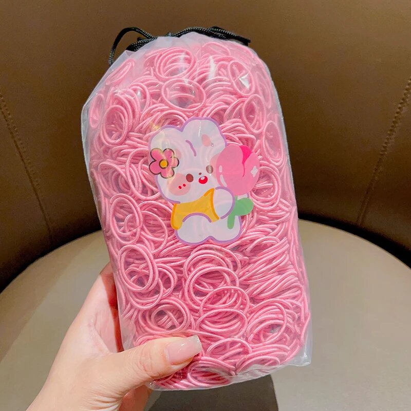 Детские резинки для волос Pink, 100 шт