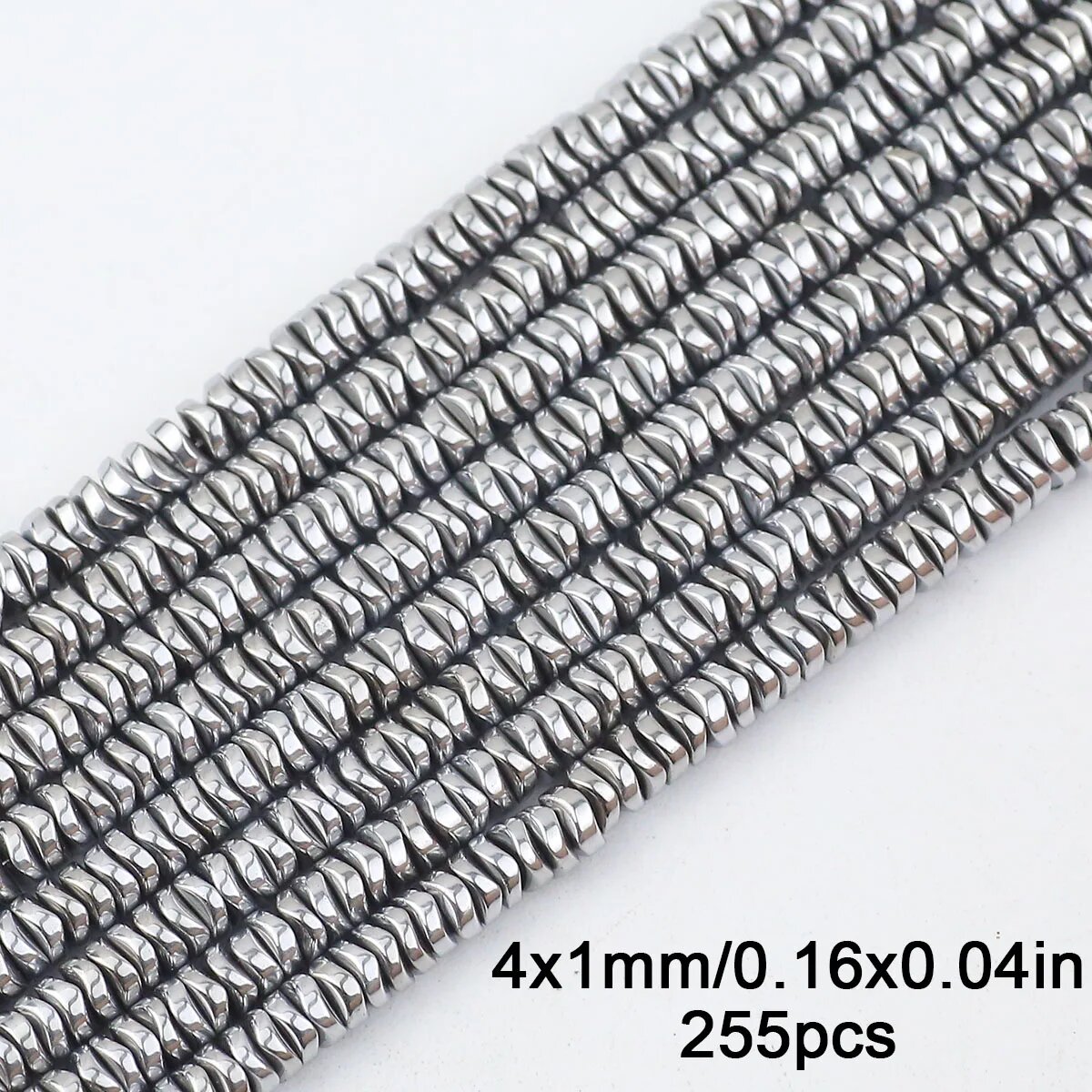 Бусины из гематита, 4x1 мм, HDS522-5, 255 шт