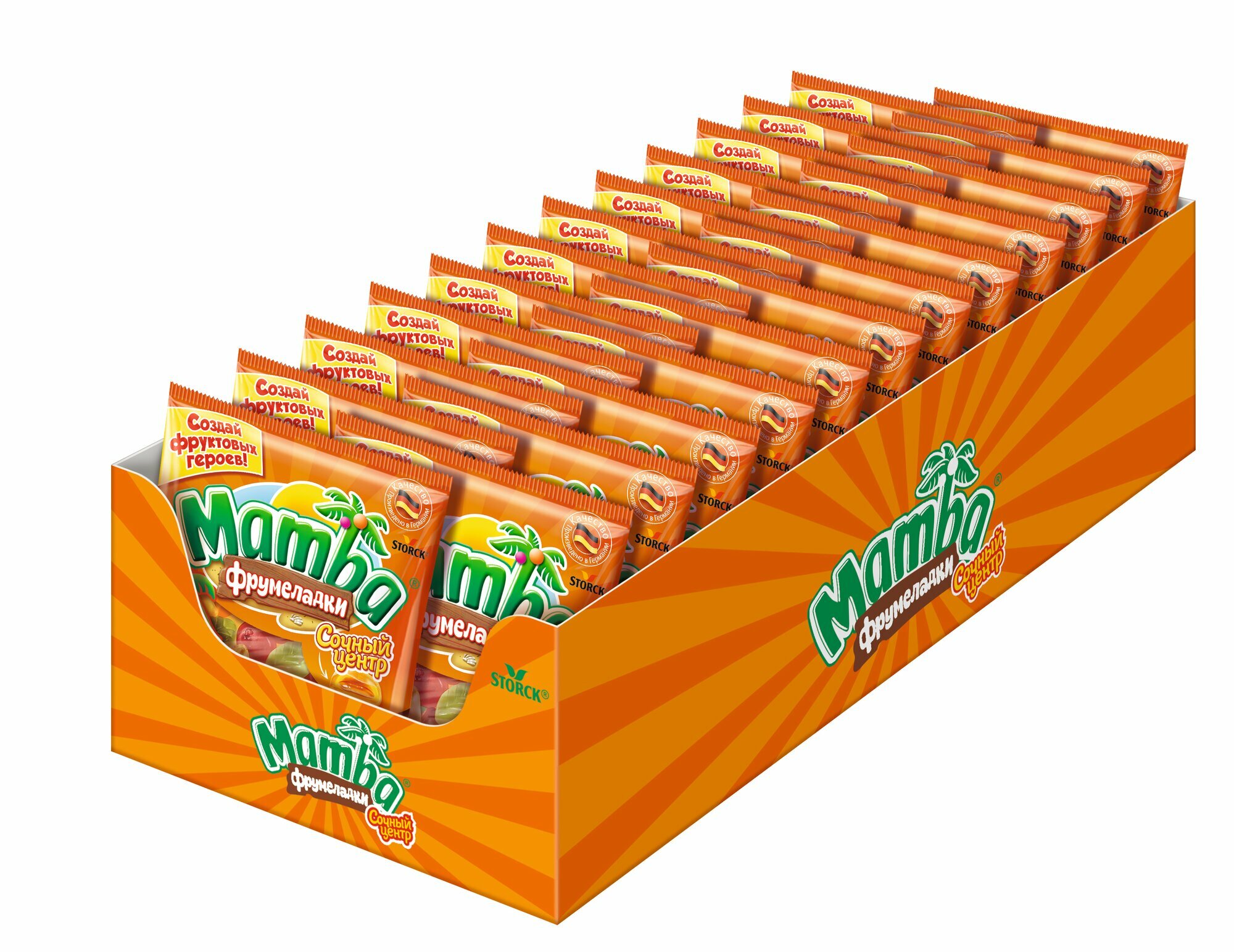 Жевательный мармелад Mamba Фрумеладки Сочный центр, 70 г (24 штуки в блоке)