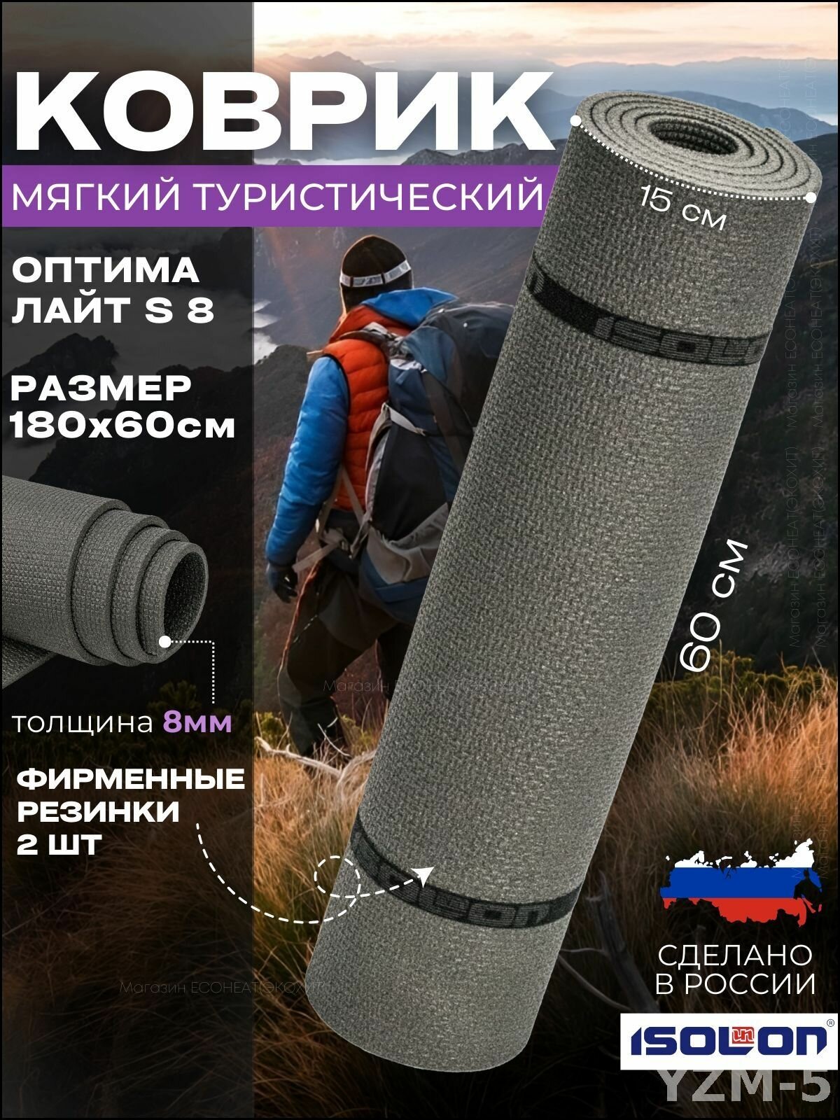 Коврик туристический