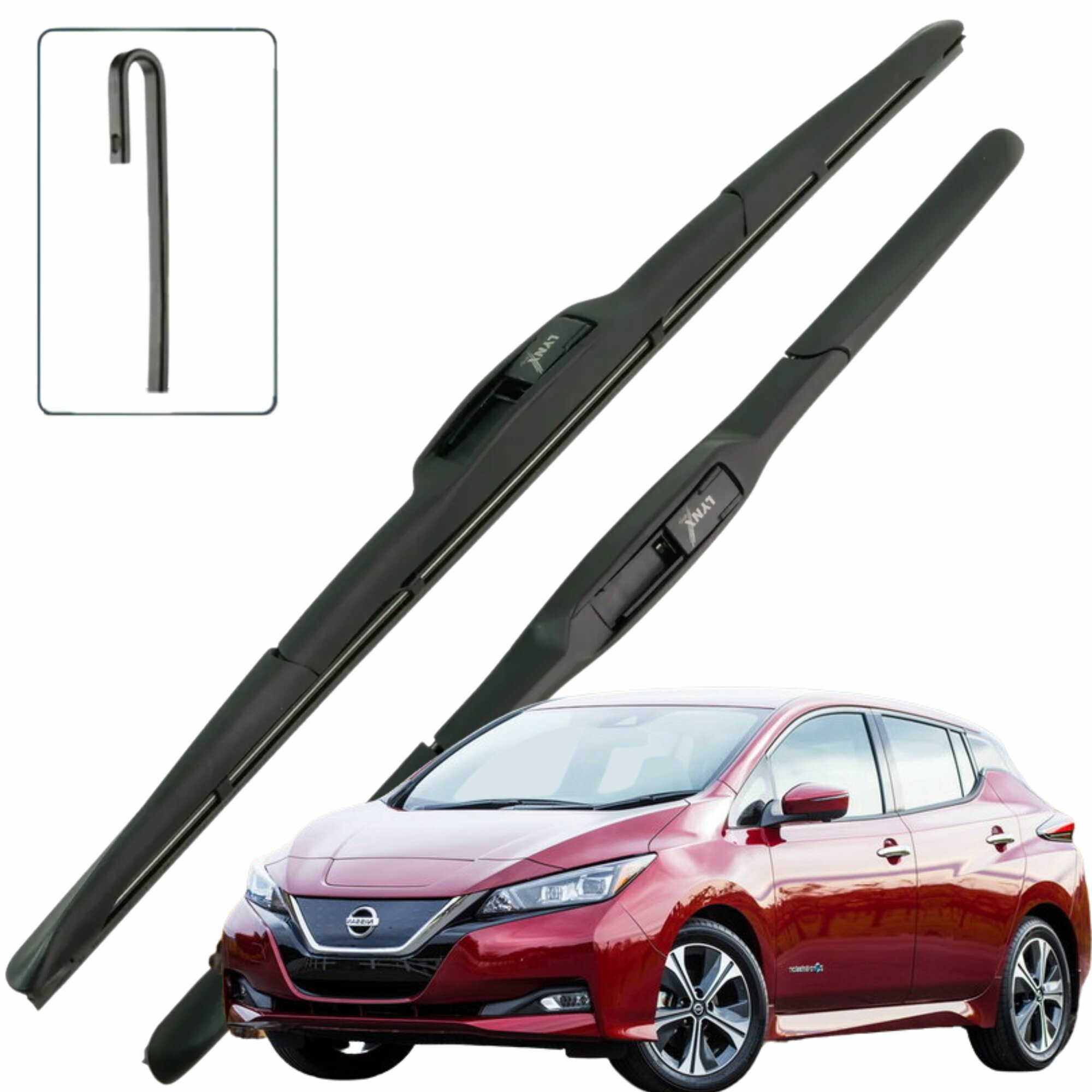 Дворники Nissan Leaf (2) / Ниссан Лиф 2017 2018 2019 2021 2022 Щетки стеклоочистителя гибридные 650мм-400мм к-т 2шт