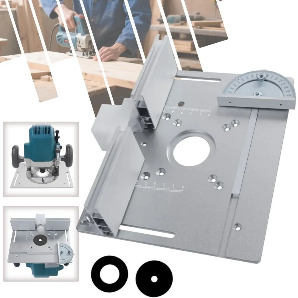 Эксклюзивные вставные пластины из алюминия для фрезеров Bosch и Makita, обеспечивающие прецизионную обработку металла и древесины