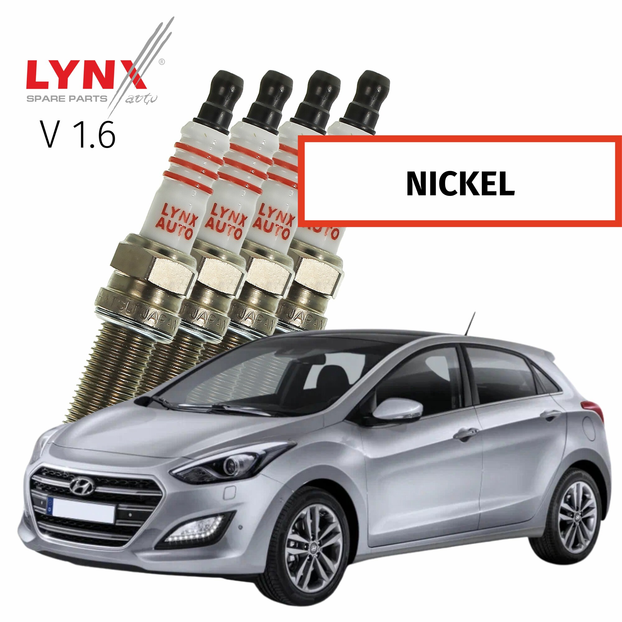 Свечи зажигания Hyundai i30 (2) / Хендай Ай 30 2011 2012 2013 2014 2015 2016 2017 V1.6 G4FG / никель,4шт LYNXauto