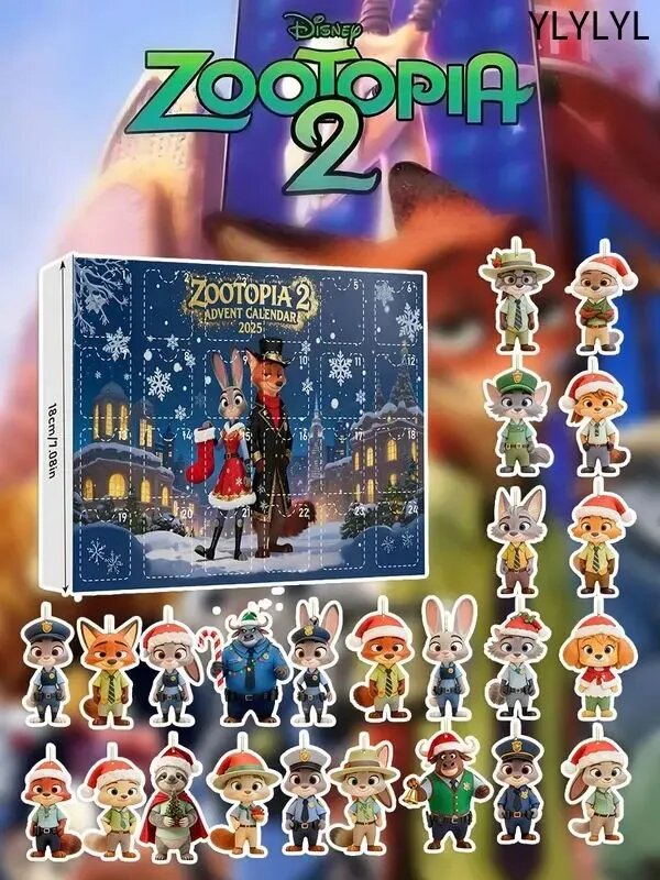 Адвент-календарь Zootopia 2025 Disney Advent Calendar with 24 Figurines