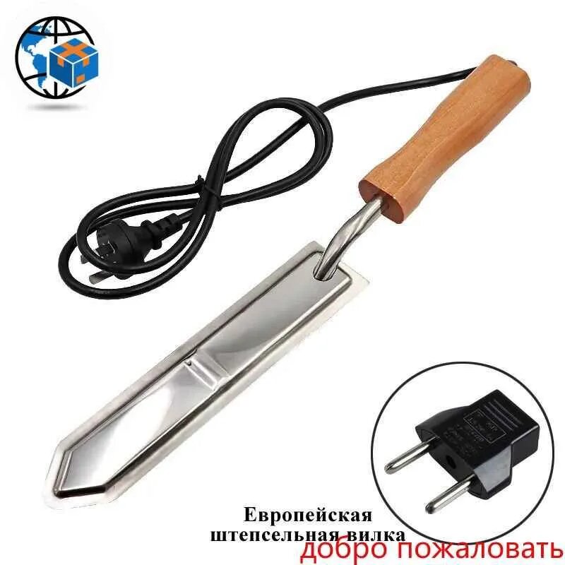 Нож для распечатки сот, нож пасечный электрический нагревательный из нержавеющей стали 220В , мед инструмент оборудование для пчеловодства.