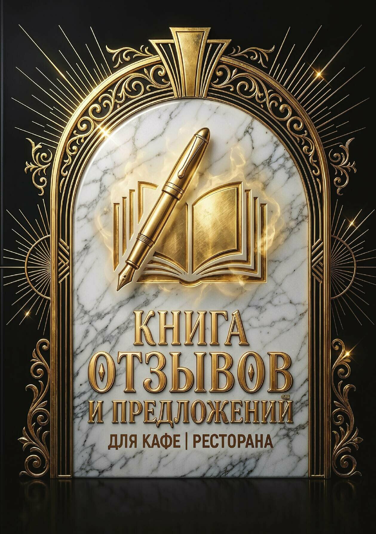 Книга отзывов и предложений длия ресторана или кафе, дизайн: Ментранпаж, 40 страниц, А5. Красная, разлинованная по стандарту