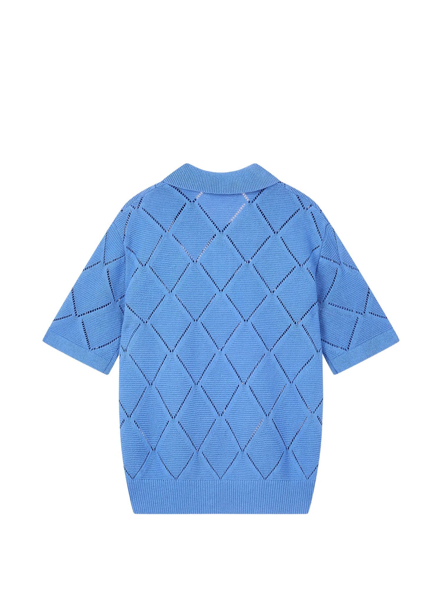 Топ STUDIO TOMBOY Diamond jacquard knit, размер OneSize, синий — фото 1