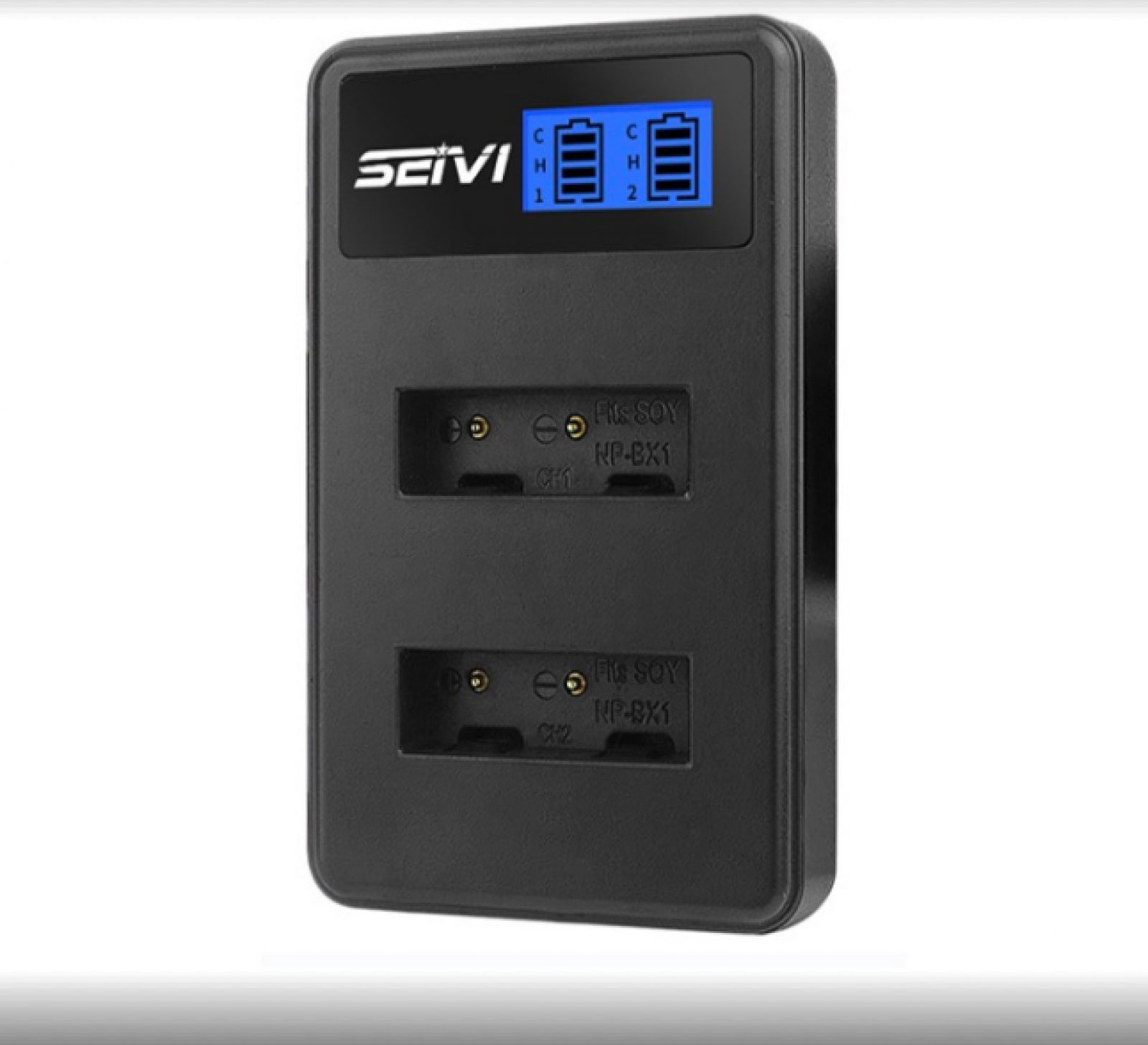 Портативное зарядное устройство MyPads на две батареи NP-BX1 с питанием от сети и внешнего аккумулятора