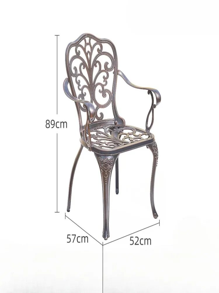 Садовый стул, Алюминий, 45х45х87 см, 2 шт