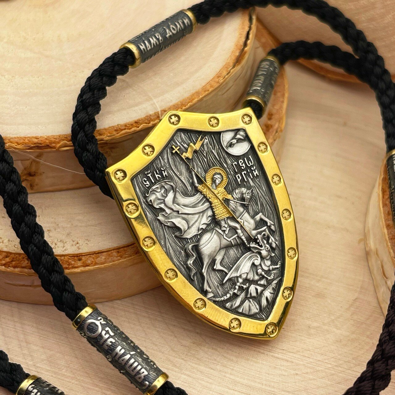 Комплект украшений, серебро, 925 проба, оксидирование, золочение, чернение