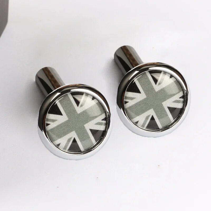 2 шт, автомобильные ручки с флагом Великобритании, Grey Jack Silver