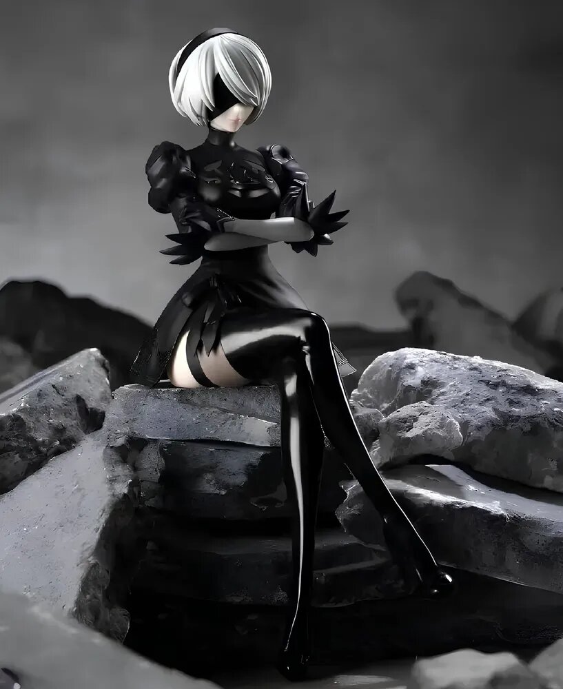 Фигурка Ниер: Автомата Еруха 9S / YoRHa 9S No. 2 Type B NieR: Automata 2B (15см, пакет)