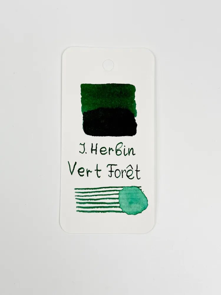 Herbin Vert Foret Зеленые чернила для письма 30 мл (темно-зеленый цвет) — фото 1