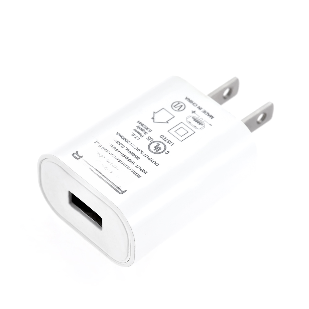 Зарядное устройство универсальное 5V 2A, розетка США, USB, настенное, быстрая зарядка для iPhone 6S, 6 Plus, iPad Mini, SAMSUNG S6 Edge, HTC, черный, белый, материал ABS, вход 100V-240V 50-60Hz, выход DC 5V 2A, интерфейс USB, размер 3.9*5.8*4.6cm, вес