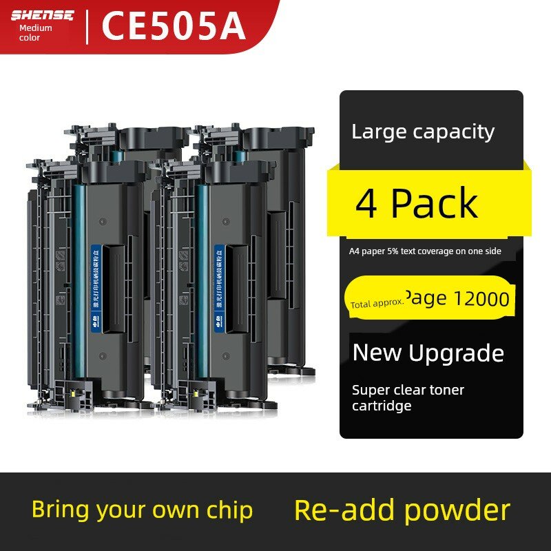 HP P2055d M401d M401n Большой емкости картридж-тонер CF280A для 3000 страниц, 4 шт. Совместимость с HP400 CE505A